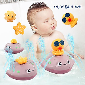 Bath Toys, Whale Bath Toy Sprinkler, Stingray Automatic Spray Water, Induction Sprinkler Bathtub Baby Toys for Infants Toddlers, Pool Bathroom Baby Toy Boys & Girls Gift