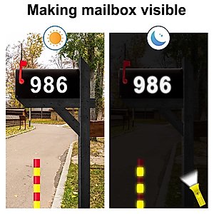 Mailbox Numbers for Outside, 50 Pcs Reflective Number Stickers with Sticky Tab for Easy Backing Separation, Pre-cut for Effortless Align, Strong Self Adhesive Vinyl Address Numbers for Houses (3 inch)