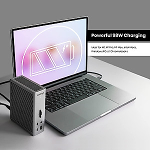CalDigit TS4 Thunderbolt 4 Dock - 18 Ports, 98W Charging, 40Gb/s Thunderbolt 4, USB-A/C, 2.5GbE, 8K/6K Displays, Mac/PC/Chrome Compatible