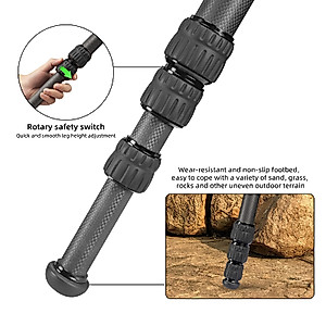 FANAUE Shooting Tripods for Rifles with Durable Aluminum and Carbon Fiber Frame, Iightweight, Stable Design,Quick Release Arca-Swiss Mounting System and Hands-Free Operation for Hunting and Outdoors