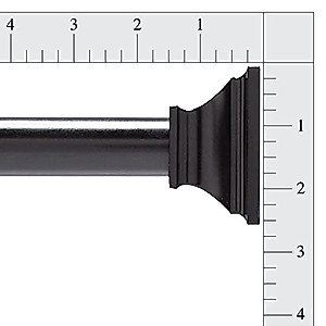 Interior Living 42-72 in. Adjustable Decorative Standard Shower Rod, Black