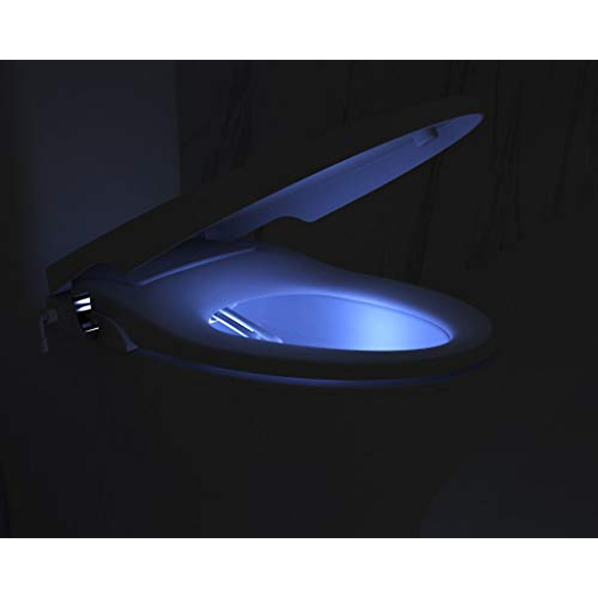 Alpha ONE V2 Bidet Seat - IMPROVED COLOR - Elongated - Non-Electric Dual Nozzles - Ultra Low Profile - Powerful Spray - EZ 1 Lever Control - Brass Valve and Fittings - LED Nightlight