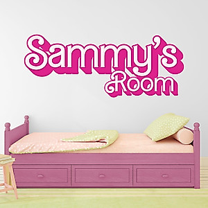 Iconic Style Personalized Wall Decor - Hot Pink Wall Decals Peel and Stick - Perfect Accessories for Women Party - Ideal for Bedroom Decor - Loved by Kids, Girls, Women
