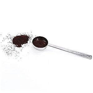 Dingq 30ml 2pcs Coffee Scoop,Stainless Steel Tablespoon, Long Handle Coffee Sugar Powder Tea Scoop,Measuring Spoons, Silver, eSd713146
