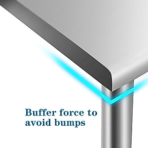 apwang Stainless Steel Work Table 24 x 62 Inch, Commercial Kitchen Prep & Work Table Heavy Duty Prep Worktable Metal Work Table with Wheels for Restaurant, Home and Hotel