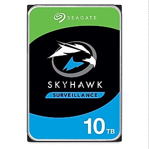 Seagate Skyhawk AI 10TB Video Internal Hard Drive HDD – 3.5 Inch SATA 6Gb/s 256MB Cache for DVR NVR Security Camera System with Drive Health Management and in-house Rescue Services (ST10000VEZ008)