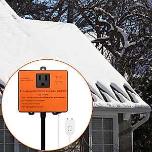 briidea Automatic Roof De-Icing Heat Cable Control with Large Capacity 1800W, LED Indicator, for Controlling Roof Heater On & Off