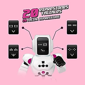 Xtrem Bots 380838 Sophie Kids with Motion Sensor, Interactive Remote Control Programmable Intelligent Robot Toys, White/Pink
