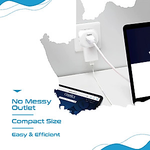 Ceptics South Africa Travel Plug Adapter South Africa Power Adapter Charger 4 Input - USA to Any Type M Countries Such as Botswana, Namibia and More - 2 Pack (PT-10L), White (PT-10L-2PK)