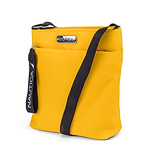 Nautica womens Diver Nylon Small Crossbody Bag Purse With Adjustable Shoulder Strap Cross Body, Sunny (Yellow), One Size US