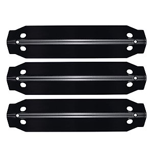Uniflasy Grill Heat Shield Tent Replacement for Dyna-Glo 3-Burner Cart Propane DGC310CNP-D DGC310RNP-D DGC310BNP-D DGB305CNP DGB313CNP Porcelain Steel Heat Plate Flame Tamer Parts, 3 Pack