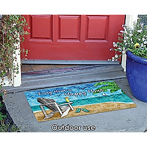Toland Home Garden Happy Hour Beach 18 x 30 Inch Decorative Tropical Floor Mat Cocktail Doormat - 800401