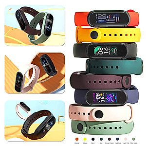 BANGTING 20 Pieces Strap Replacement Compatible with Xiaomi Mi Band 7/6 / 5 and Amazfit Band 5, Bands for Xiaomi Mi Band 7 Bracelet Wristbands Accessories for Mi Fit 6 Straps (20 Colors)