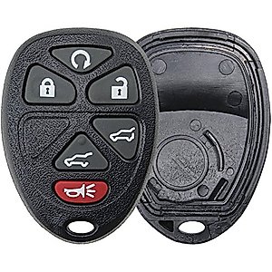 KeylessOption Replacement 6 Button Keyless Entry Remote Key Fob Shell Case and Button Pad for OUC60270