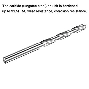 uxcell Carbide Twist Drill Bits 4.2mm, Metric Spiral Flutes Straight Shank Tungsten Steel Drilling Tool for Stainless Steel Alloy Metal