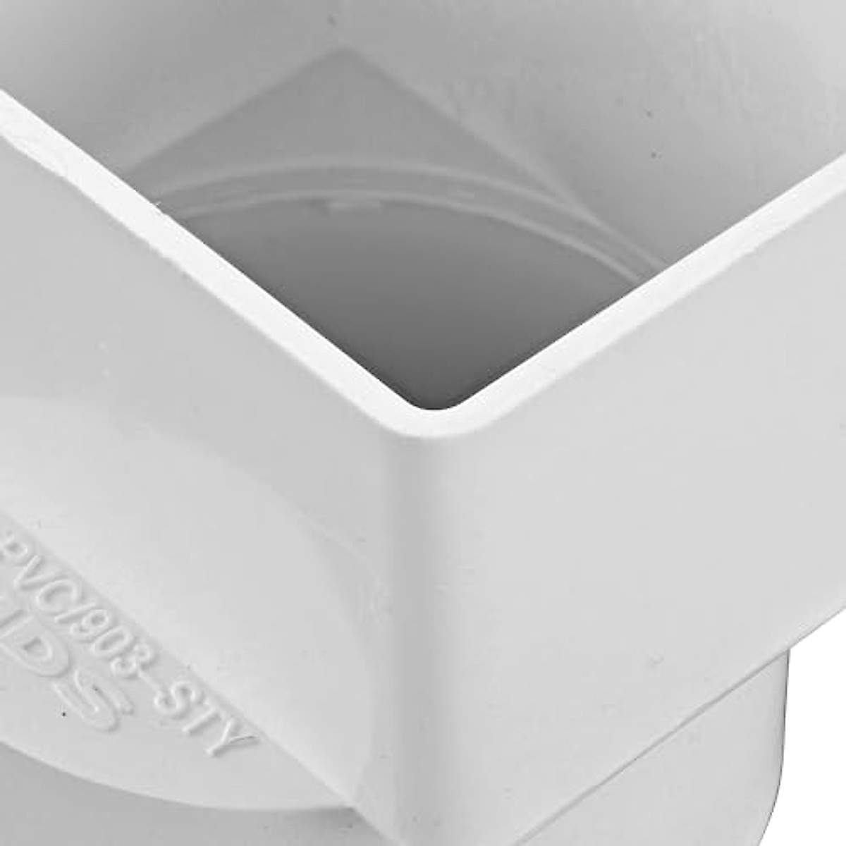 NDS 903 Styrene Downspout Adapter, 2-Inch by 3-Inch by 3-Inch, White Solvent