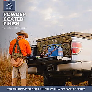 ORCA Hydra 66 oz Insulated Stainless Steel Half Gallon Water Bottle with Handle | Dishwasher Safe Thermos, Powder Coat Finish with No Sweat Body, Makes a Great Gift — Lake Side Navy Blue Print