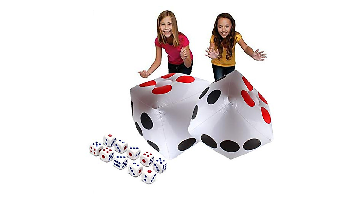 Giant 13" Inflatable Dice Set for Fun Parties