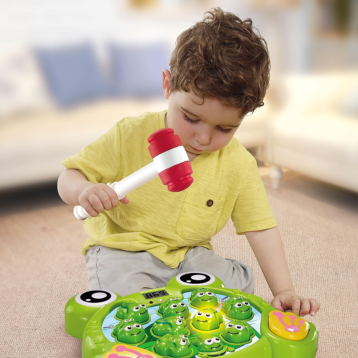 PowerTRC Whack A Frog Game Toys for Toddlers, Whack A Mole Frog Pounding Baby Toy Set with 2 Hammers for 2 3 4 5 Year Old Boy, Birthday Gift for Toddler Boy Toys