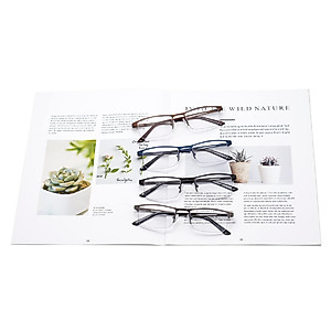 HIGHLIKE 4-Pack Blue Light Reading Glasses for Men, Metal Half Frame Readers Spring Hinge Clear Lens Eyeglasses with Pouches, Semi Rimless 2 Black 2 Gunmetal 2.0 x