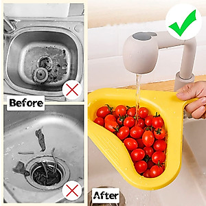 4 Pcs Swan Drain Basket, Sink Strainer Basket Kitchen Sink Strainer Multifunctional Kitchenware Triangle Sink Filter Kitchen Utensils Orange, Green, Yellow, Blue