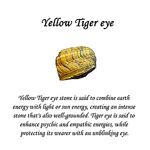 Top Plaza Tiger Eye Stone Healing Crystals Necklace for Men Boys Pyramid Stone Necklace Adjustable Rope Natural Gemstone Pendant Necklace Spiritual Protection Energy Men Jewelry Gifts