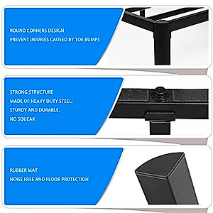 MAF 14 Inch Full Size Metal Platform Bed Frame with Round Corner Legs, 3000 LBS Heavy Duty Steel Slats Support, Noise Free, No Box Spring Needed, Easy Assembly