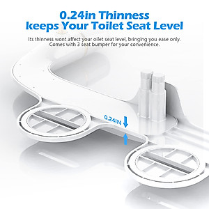 Bidet Attachment for Toilet, Bidet Attachment with Dual Nozzles, Non-Electric Dual Nozzle for Frontal & Rear Wash