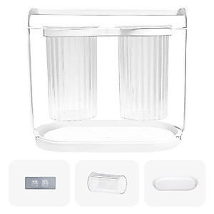 Removable Utensil Sink Holder, with Metal Rack, Utensil Holder Spoon Holder Cutlery Storage Organizer for Kitchen Home and Office (White)