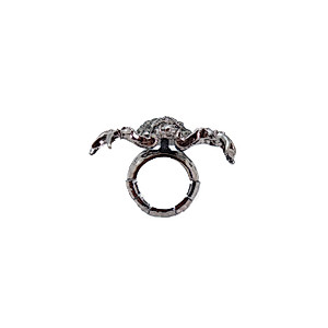 TrendyFashionJewelry Women Fashion Jewelry Spider Ring - Black Metal One Size Elastic Band Insect Scary