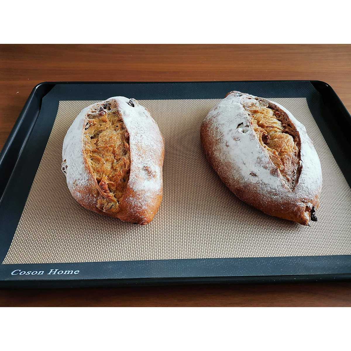 Pack of 2 Silicone Baking Mat Macaron Mat Sheet, Pro Non-Stick Reusable Sheet Food Safe Tray Pan Liners, 11.6 x 16.5 inches (L x W)