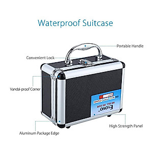 Eyoyo Portable Underwater Fishing Camera Waterproof 1000TVL Video Fish Finder 7 inch LCD Monitor 12pcs IR Infrared Lights for Ice Lake and Boat Fishing (50m Cable)