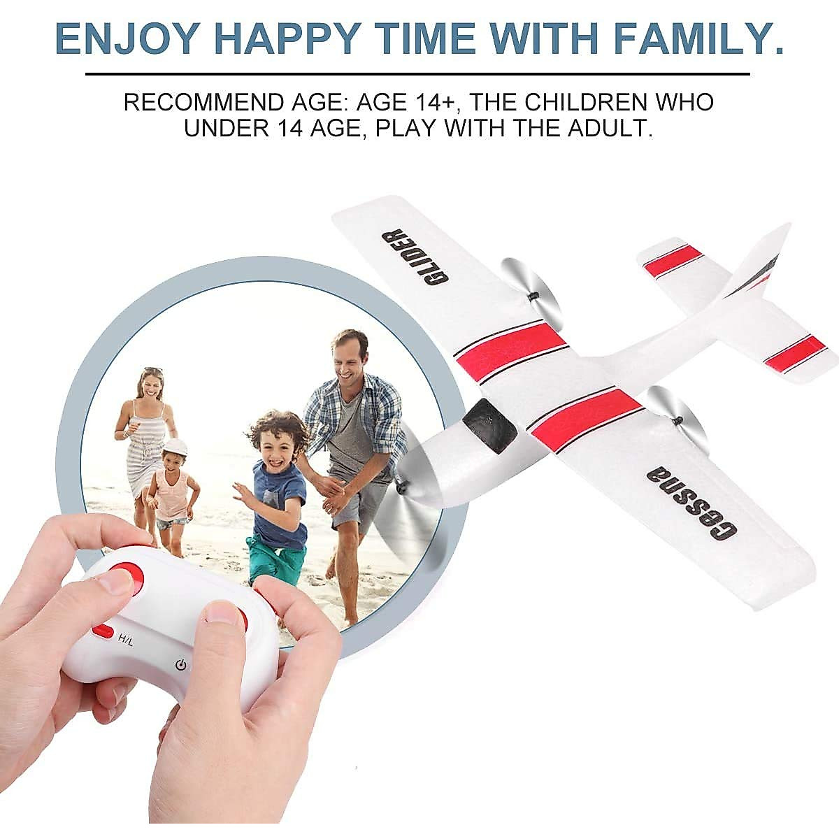 LBKR Tech RC Airplane,Remote Control Airplane Ready to Fly with Durable Foam Body,2 Channels Stable to Flight RC Plane Built in 6-Axis Gyro,Easy to Control Remote Control Plane for Kids Boys Beginner