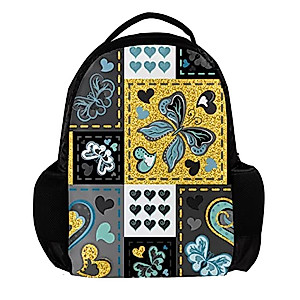 VBFOFBV Backpack for Women Daypack Laptop Backpack Travel Casual Bag, Butterfly Heart Kawaii