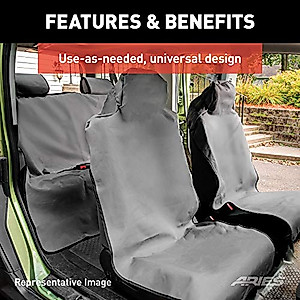 ARIES 3142-01 Seat Defender 58-Inch x 23-Inch Grey Waterproof Universal Bucket Car Seat Cover Protector