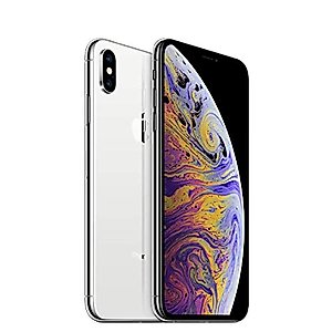 Apple iPhone XS Max, US Version, 256GB, Silver - GSM Carriers (Renewed)