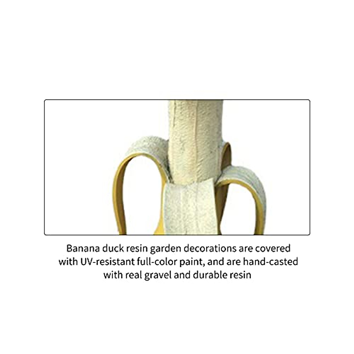 JACE Banana Duck Garden Statue, Cute Peeled Banana Duck Art Decorative, for Living Room, Bedroom, and Patio Garden Outdoor (1PCS)