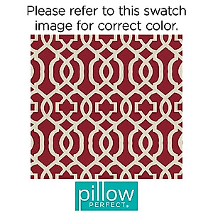 Pillow Perfect Outdoor/Indoor New Geo Red Bench/Swing Cushion, 1 Count (Pack of 1)