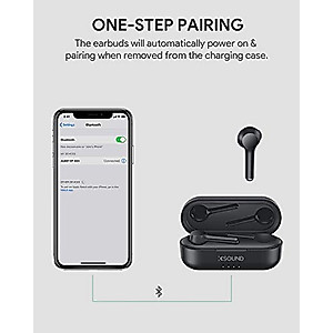 Aipower K01 True Wireless Earbuds Bluetooth 5.0 with 30H Playtime, IPX5 Waterproof, Volume Control, Hands-Free Wireless Headphones Single/Twin Mode