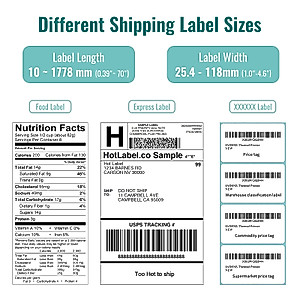 HotLabel 300 DPI Shipping Label Printer 4x6, A300 Direct Thermal Label Printer for Shipping Packages, Product Barcode Printer Sticker Maker Machine for Amazon Shopify FedEx UPS, Address Mailing