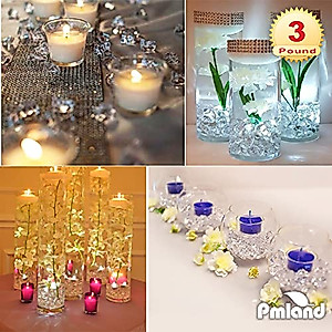 PMLAND 550 Pcs Clear Acrylic Fake Ice Rocks Crystals Gems Cubes Diamonds -3Lbs Bulk Bag for Vase Filler Table Scatter Party Wedding Arts Crafts Decoration