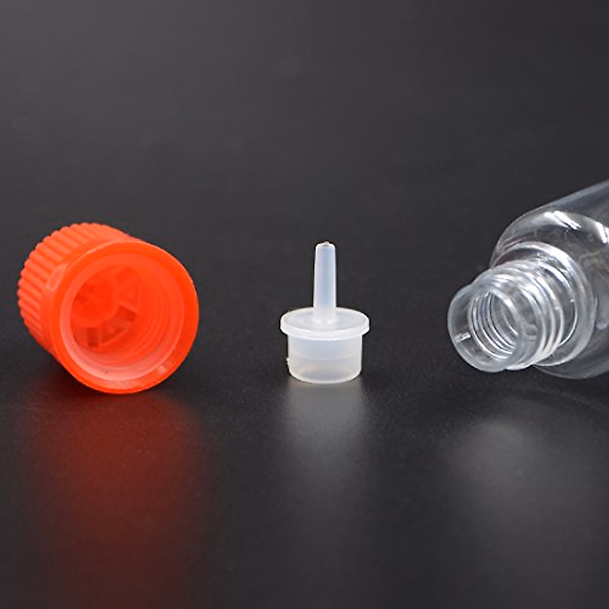 Dropper Bottles Multicolor Industrial & Scientific Clear Liquid Needle Empty Tip Cap Plastic Ejuice Childproof Filling PET (5ml+Black cap+Tip Cap Pack of 50pcs)