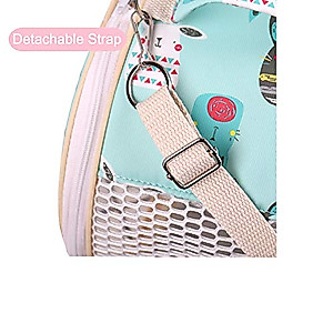 Small Pet Carrier Bag Portable Travel Carrier for Hamster Rat Baby Guinea Pig Sugar Glider Hedgehog Small Birds (M, Pink)