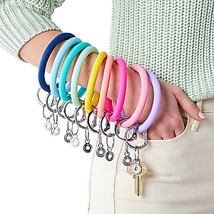 Oventure, The Original Bracelet Keychain, Silicone Big O Key Ring - Gold Rush Confetti