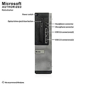 Dell Desktop Computer Package Compatible with Dell Optiplex 7010 Intel Quad Core i5 3.2GHz, 8GB Ram, 500GB HDD, 19-inch LCD, DVD, WiFi, Keyboard, Mouse, Windows 10 Pro (Renewed)