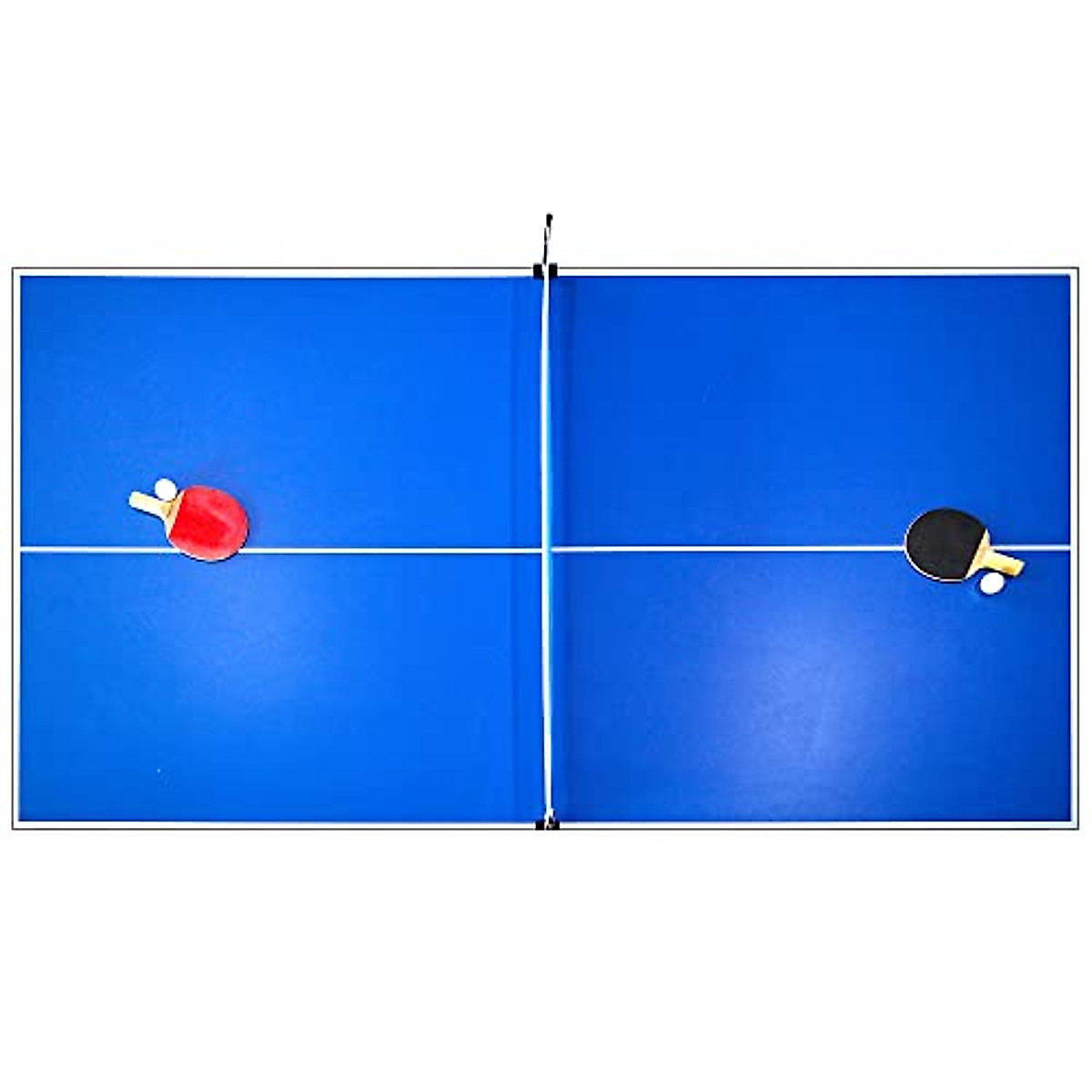 Hathaway Newport 7-ft Pool Table Tennis Combination with Dining Top, Two Storage Benches with Accessories - Driftwood