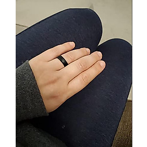 Qinaoco Silicone Rings for Women - Heart [I Love U] Pattern Airflow Inner Grooves Breathable Rubber Wedding Ring Silicone Wedding Bands for Women - 8 Rings / 4 Rings