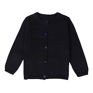 Baby Boys Girls Button-Down Cardigan Toddler Cotton Knit Sweater Black 90