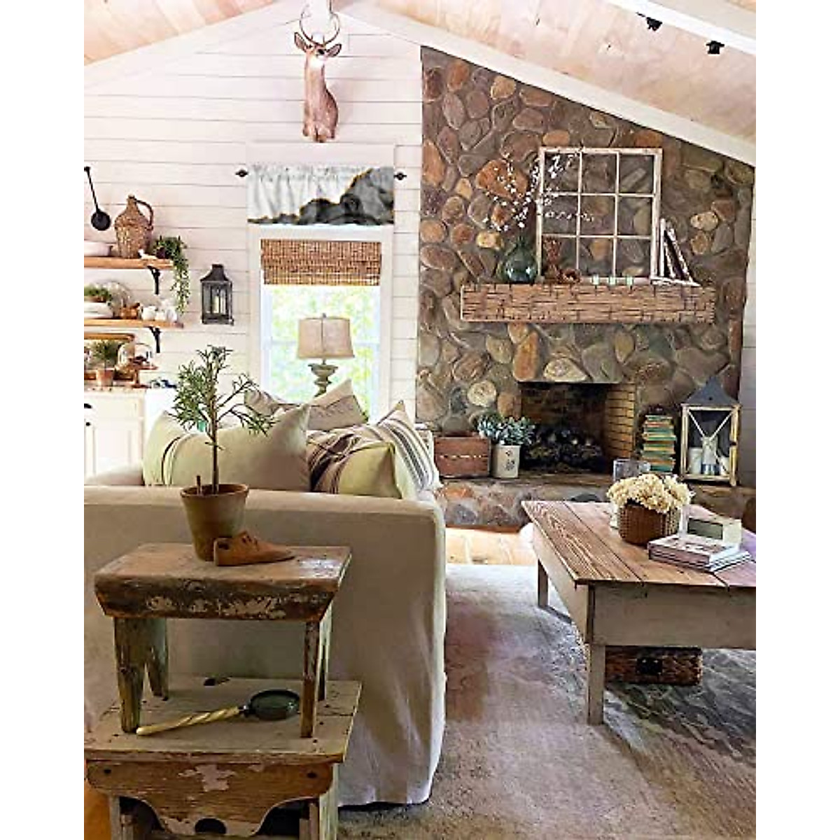 RainbowDay Valance Curtain Elegant Decorative Rod Pocket Valances Wild Marble Pattern Gold Black Grey White Ombre Window Curtain Valance for Kitchen Bathroom Bedroom Basement Cafe,1 Panel 54x18 Inch