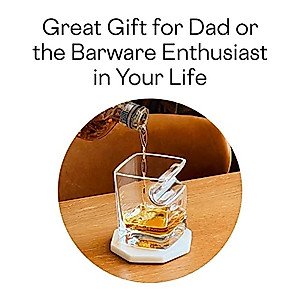 Corkcicle Premium Double Old Fashioned Handmade Whiskey Glass with Built in Cigar Holder, 9 oz, Handcrafted, Durable, Gifts for Men